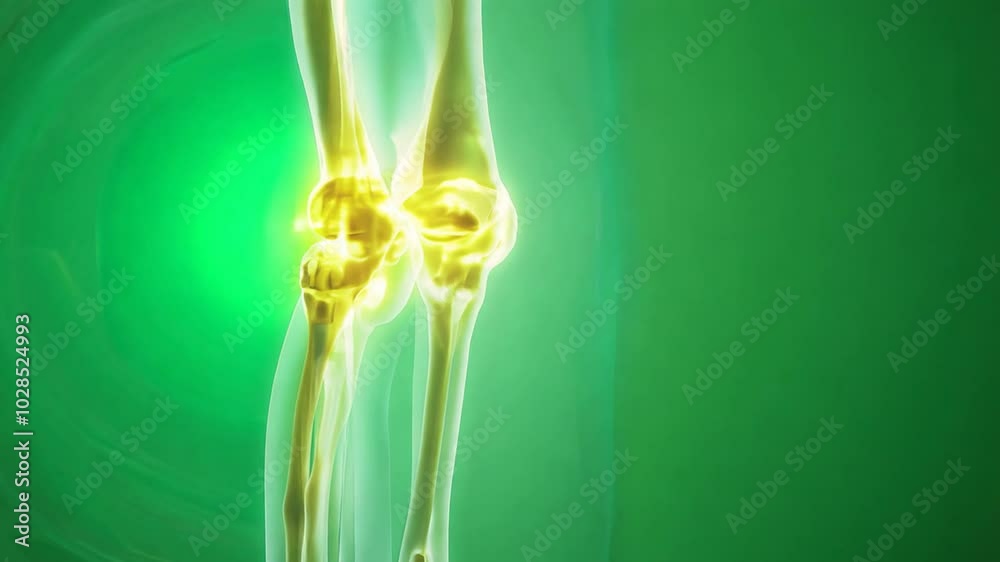 Human Knee Joint Anatomy X-Ray: Detailed view of a human knee joint ...