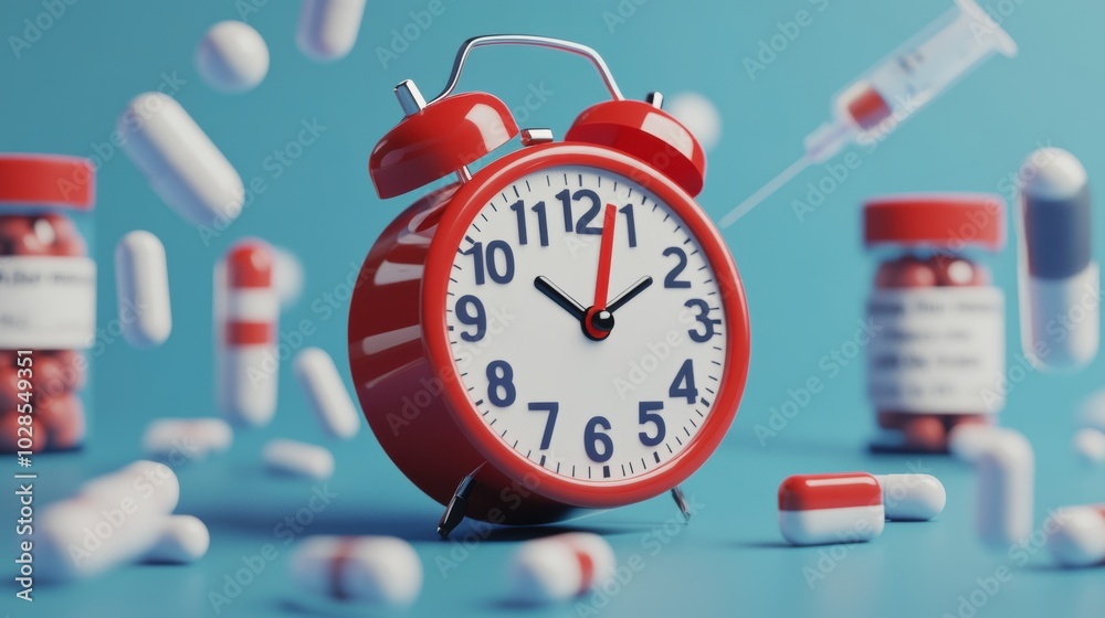 3d calendar marked date and time for reminder with pharmacy drug icon ...