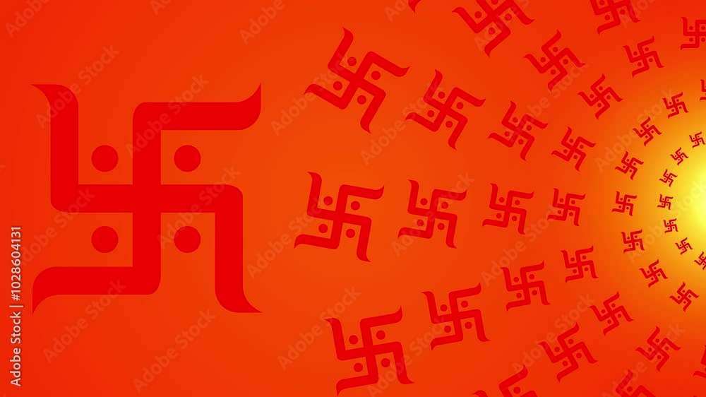 Swastik symbol (Swastika) Animation is sign of hindu prosperity and good fortune Stock Video ...