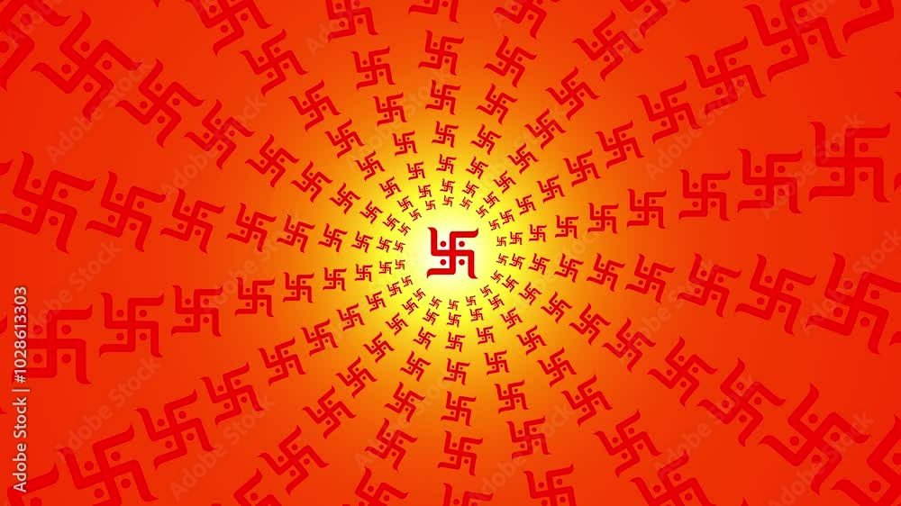 Swastik symbol (Swastika) Animation is sign of hindu prosperity and ...