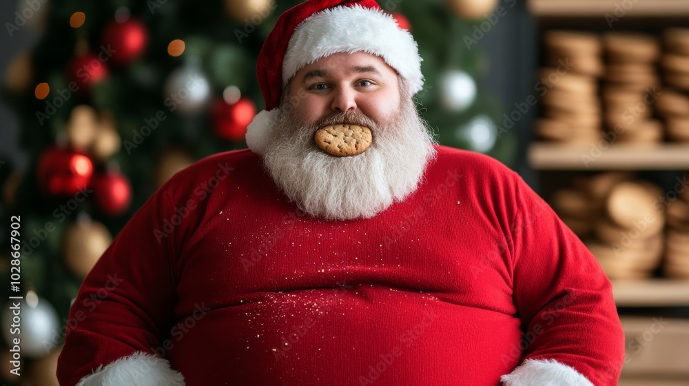 Santa caught red-handed eating all the cookies instead of delivering ...