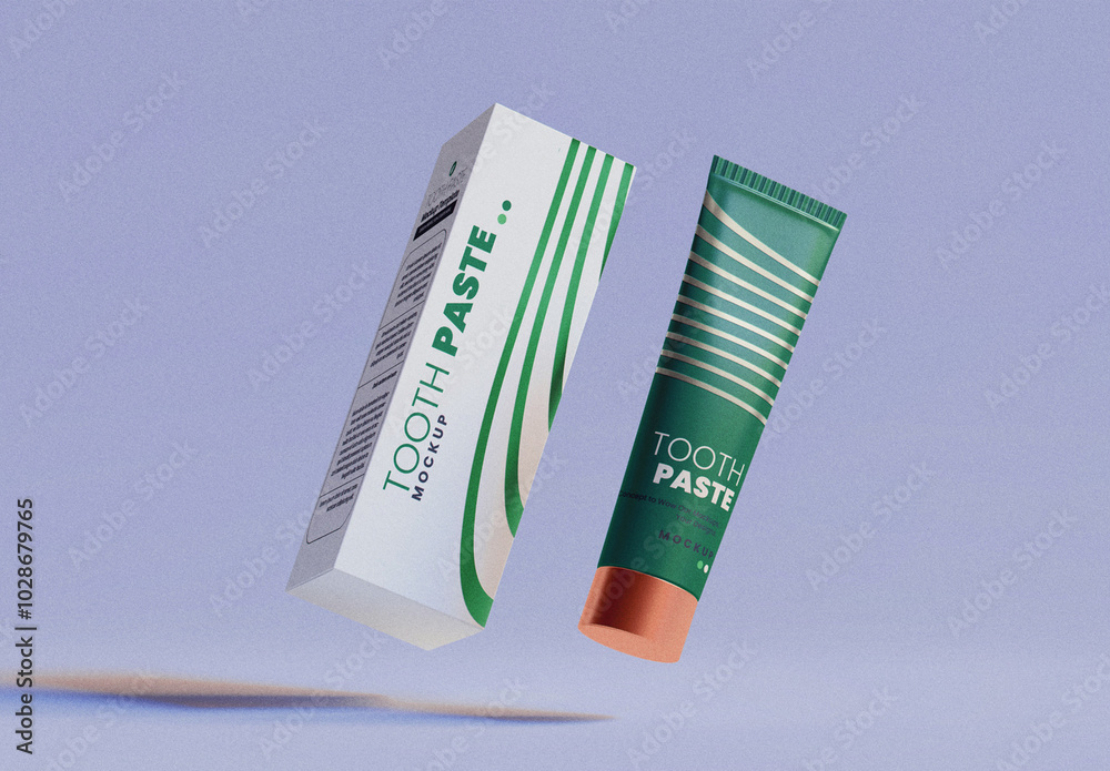 Tooth Paste Packaging Mockup Stock Template | Adobe Stock