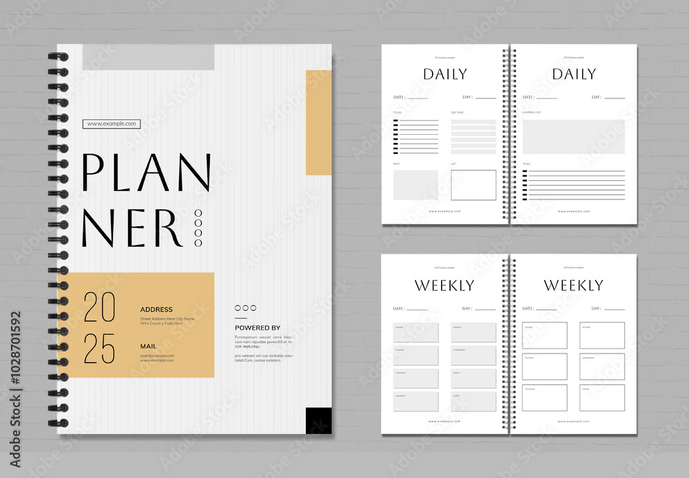 Planner Template Layout Stock Template | Adobe Stock
