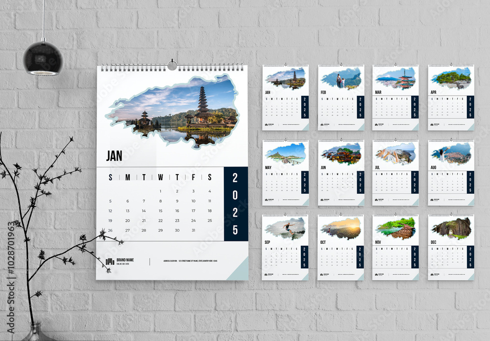 Wall Calendar Design Stock Template | Adobe Stock