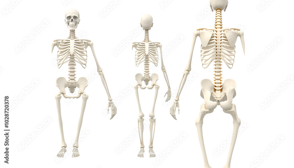Women Skeleton Human body bones of female concept with different hands ...