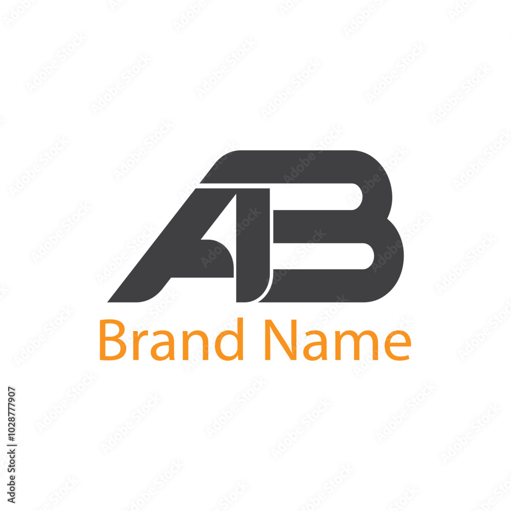 AB logo. CMYK color mode for print. Vector EPS file .Editable color ...
