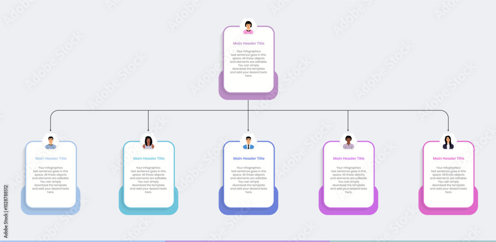 Business management level distribution structure Infographics Design ...
