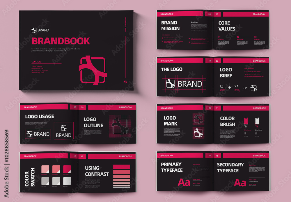Brandbook Layout Stock Template | Adobe Stock