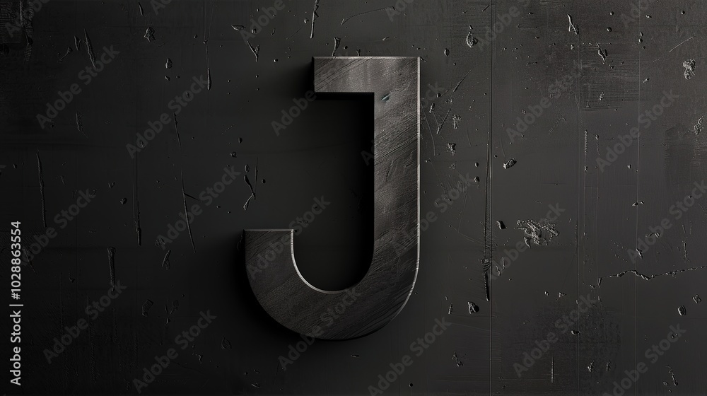 Letter J on Black Background - a sleek and modern visual. The image ...