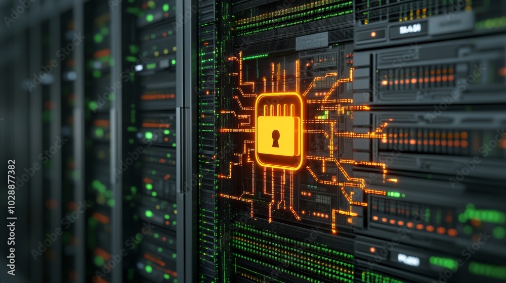 The digital vault bursting with encrypted files while glowing security ...