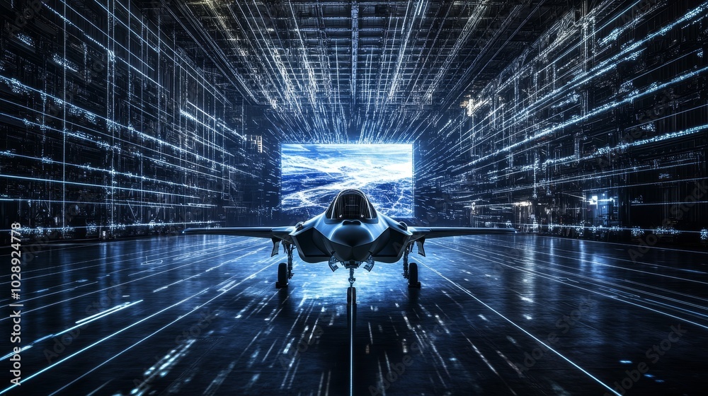 Using AI-driven software, aerospace engineers Stock Illustration ...