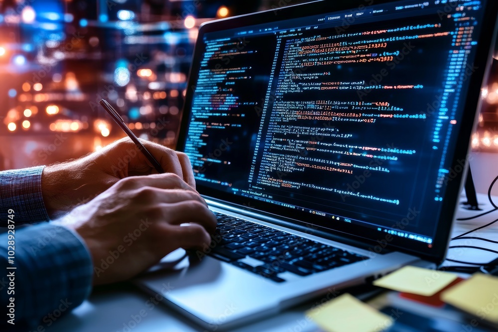 The Programmer Writes Code And Develops Software The Developer Typed
