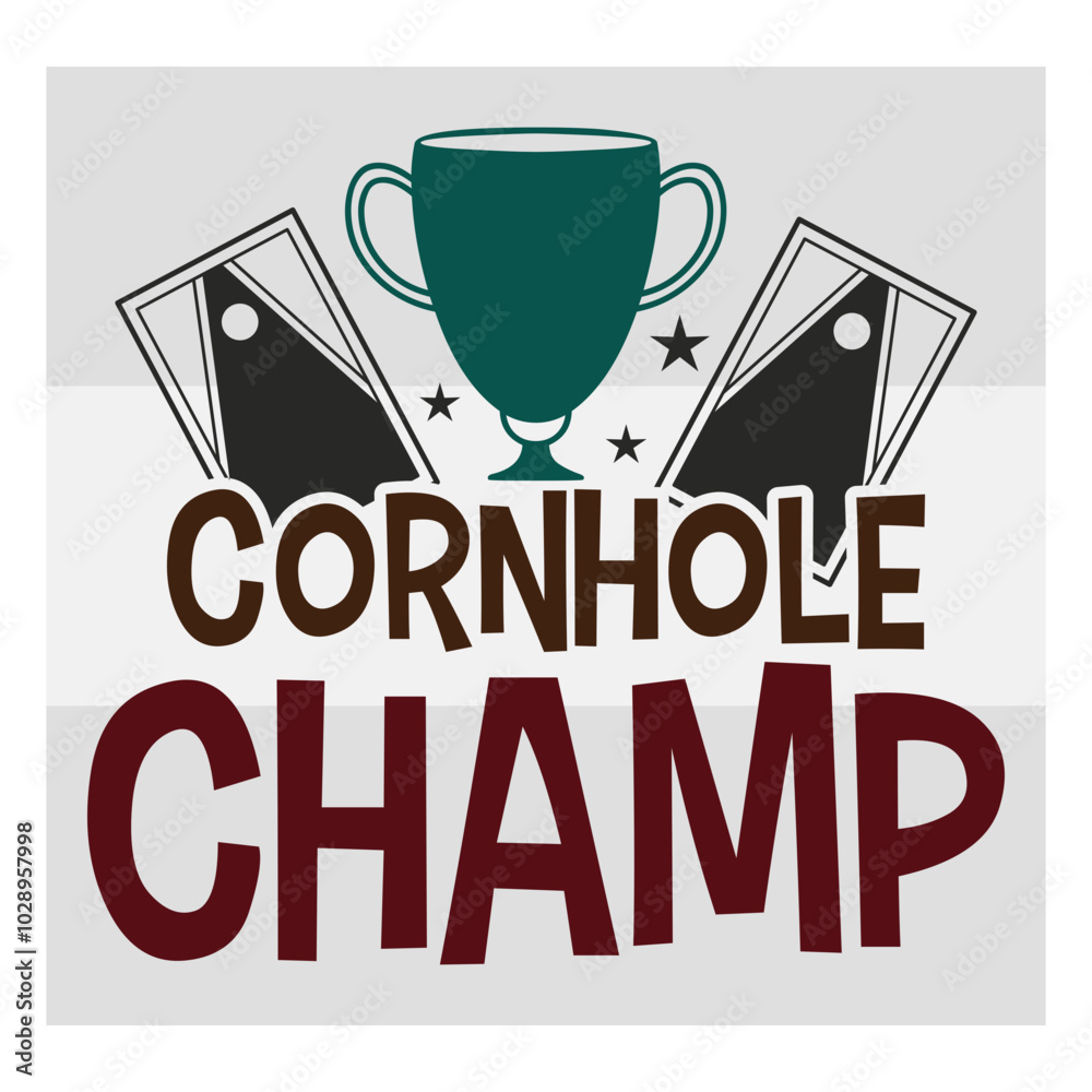Vetor de Cornhole Champ Svg, Champ Svg, Cornhole T-shirt Design, Sports ...