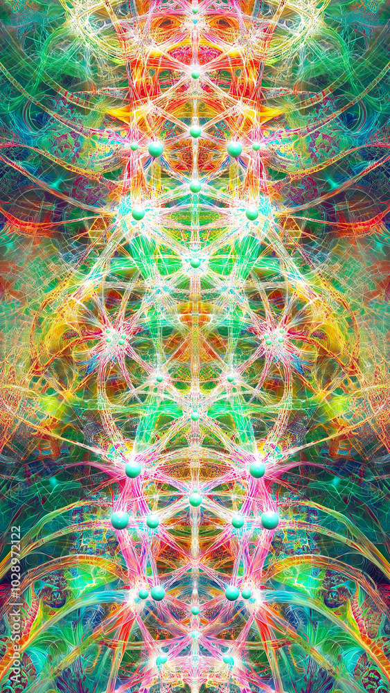 Beautiful abstract background image with multiple lines. Artificial ...