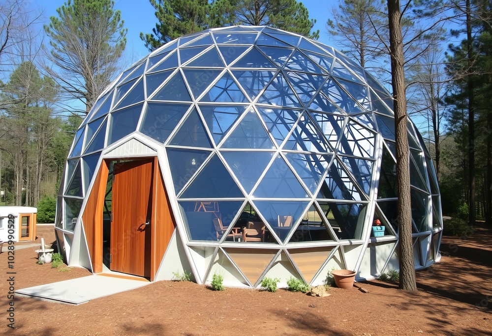 Geodesic Dome A classic geodesic dome with a sustainable design foto de ...