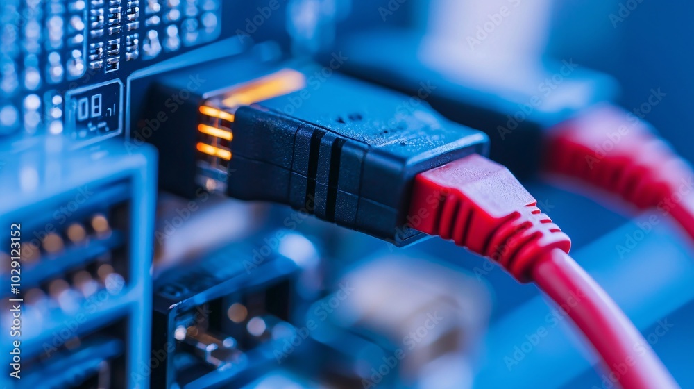 Dynamic Power Source Connection in Desktop Setup - Close-Up of HDMI ...