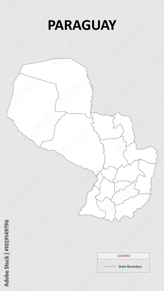 Paraguay Map. State map of Paraguay. Administrative map of Paraguay ...