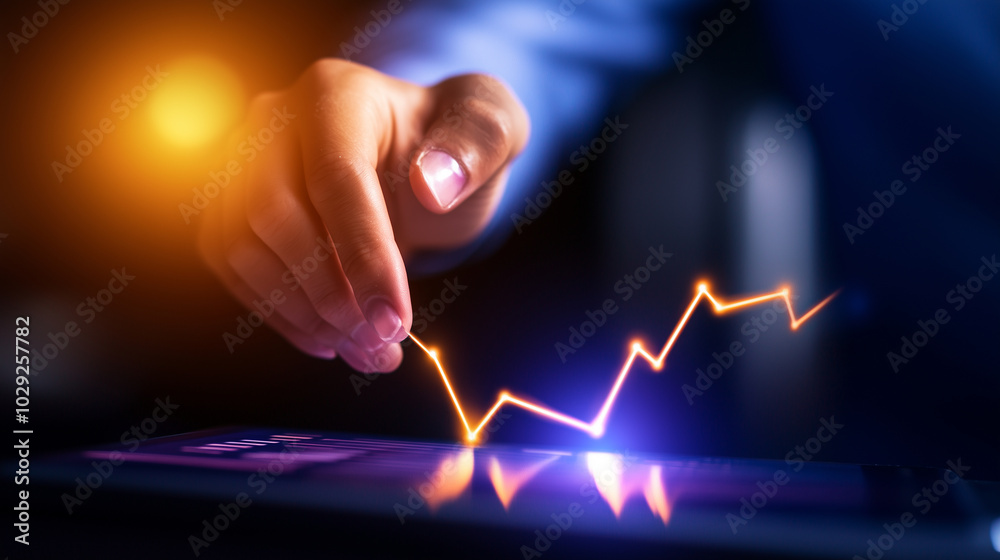 Future growth projection for 2025 business success A futuristic digital ...