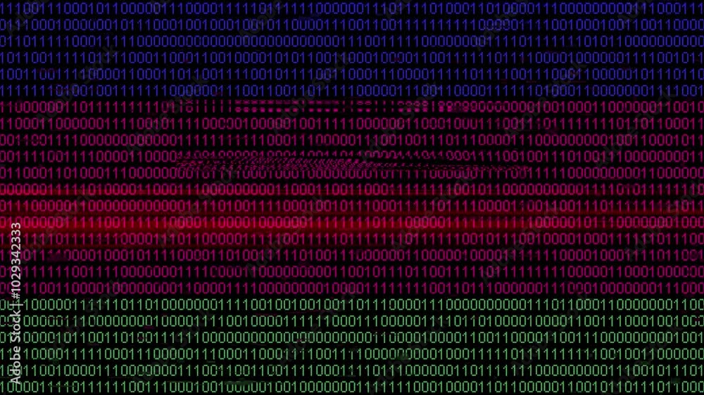 Binary code on flag of Kuban People's Republic. Program source code or Hacker concept on Kuban ...