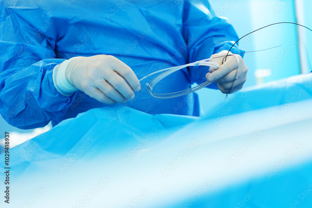 Surgery on blood vessels. Endovascular surgery. Surgical interventions ...