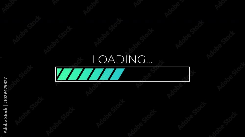 Loading progress bar. Simple loading bar animation. Progress bar animation. White data loading ...