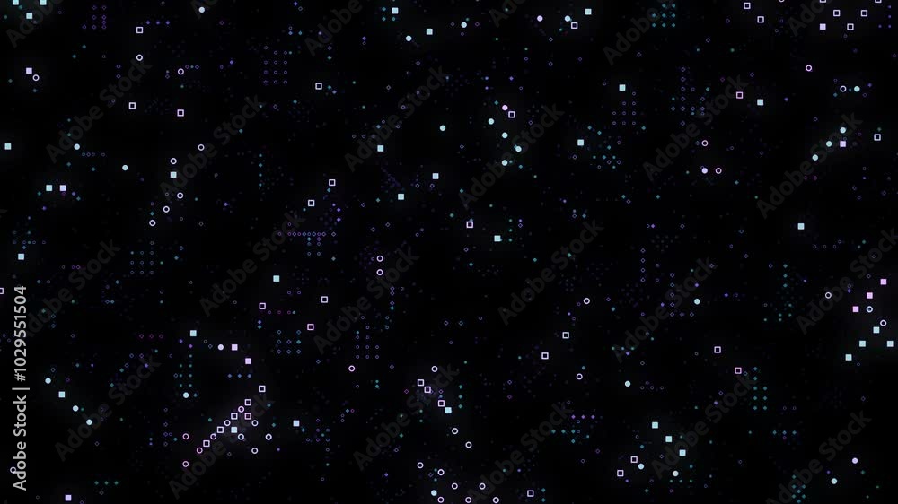 This high-tech infinite loop animation with a vibrant cyberpunk theme ...