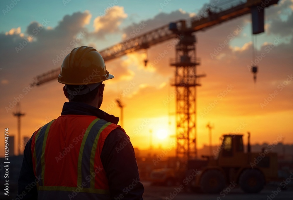 engineers back, construction worker, house building, back construction ...