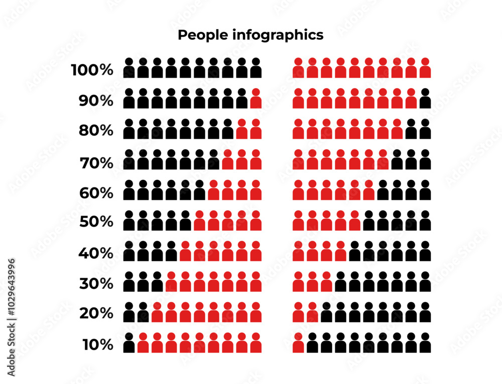 Stockvector Very big set of different gradation of people icon graphic ...