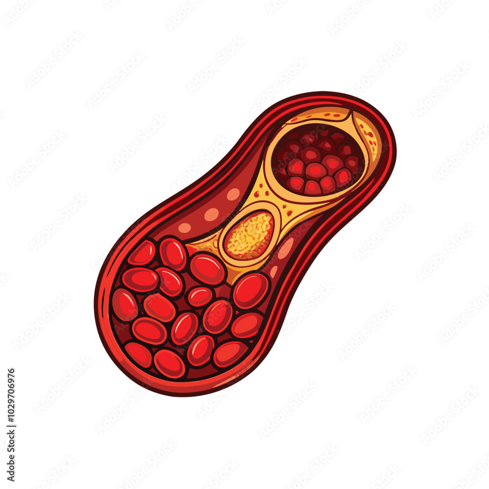 Illustrate the formation of a blood clot, a thrombus, showing platelets ...