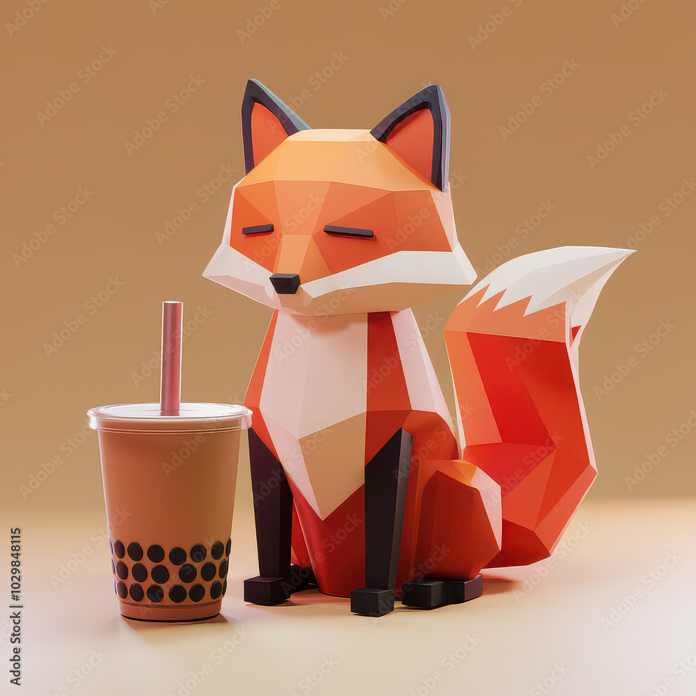 Foto de Fox Animal Bubble tea Boba Foxes Tea Asian Japanese wild ...