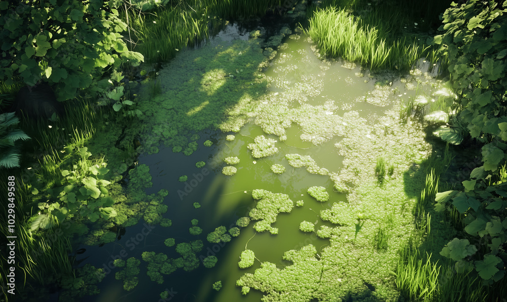 High-Detail Close-Up of the Swamp from Shrek Showcasing Algae on the ...