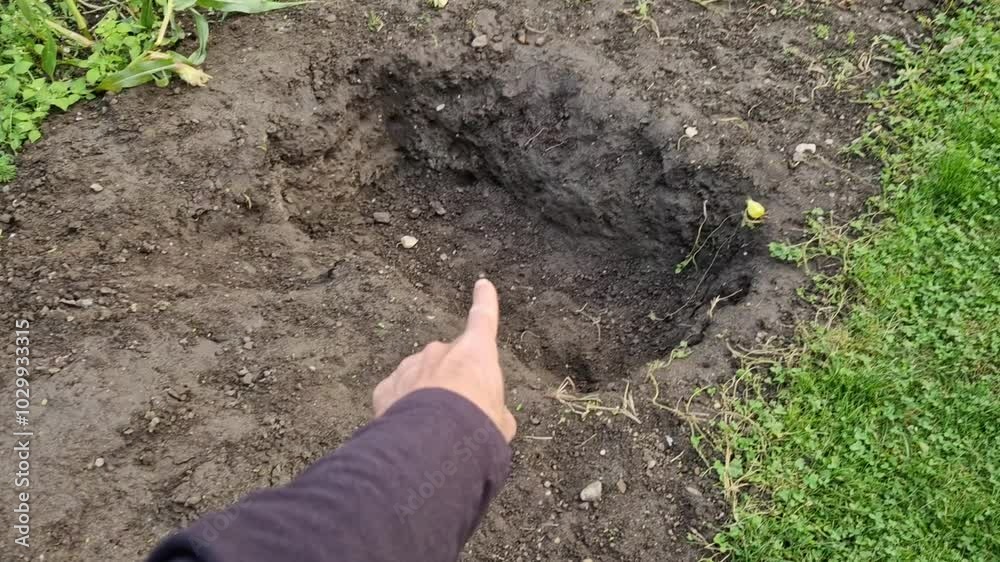 a man found an open pit that could be a grave prepared for the burial ...