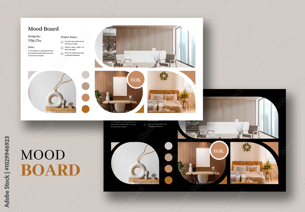 Simple Moodboard Layout Stock Template | Adobe Stock