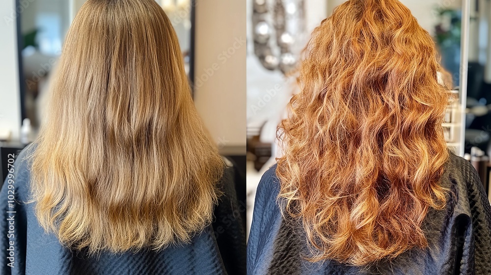 Before-and-after photos show a woman's transformation. Her hair has ...