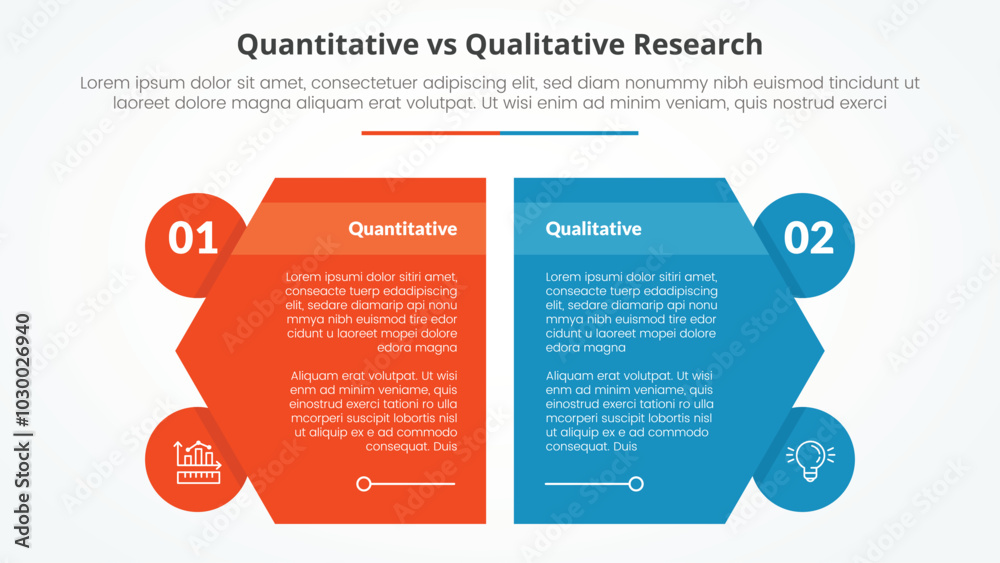 quantitative vs qualitative research data comparison opposite ...