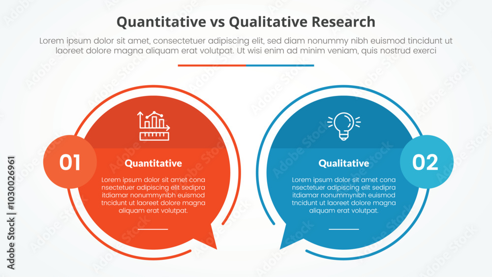 quantitative vs qualitative research data comparison opposite ...