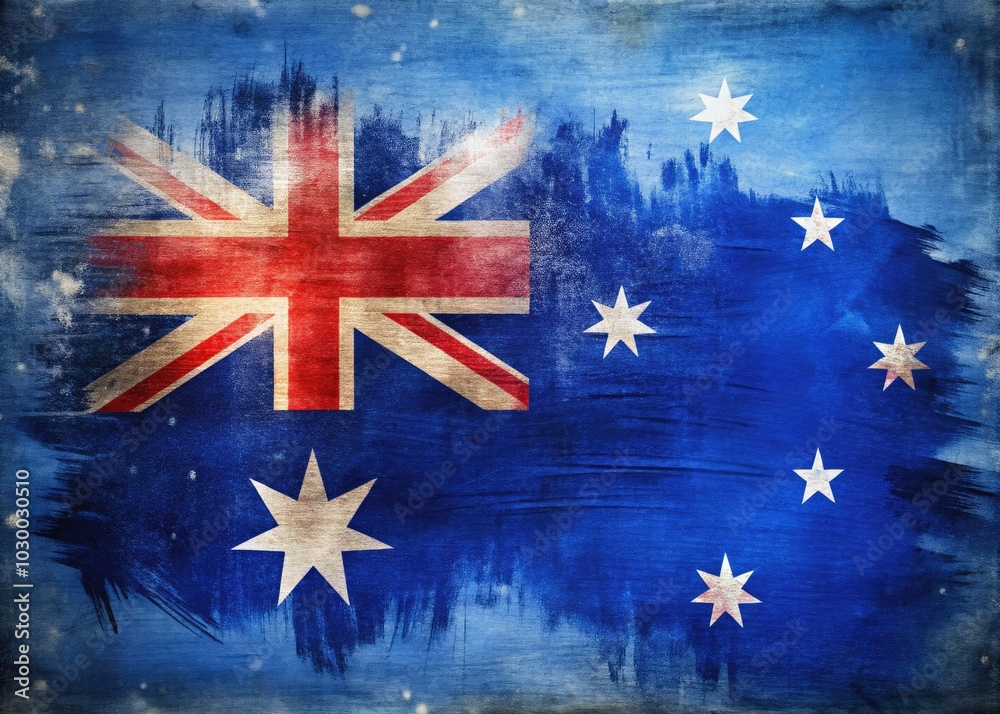 Experience a stunning high dynamic range canvas of the Australian flag ...
