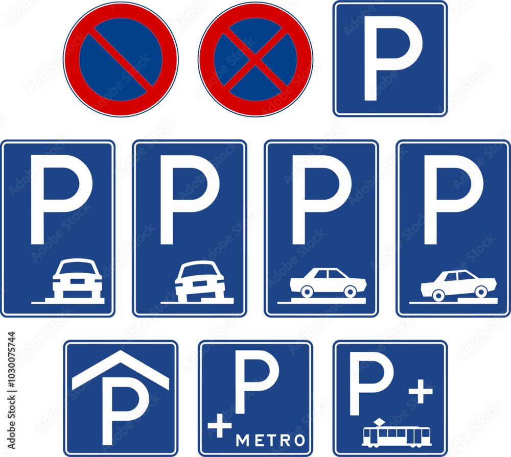 Stopping and Parking Signs, Regulatory Signs - Traffic and Road Signs ...