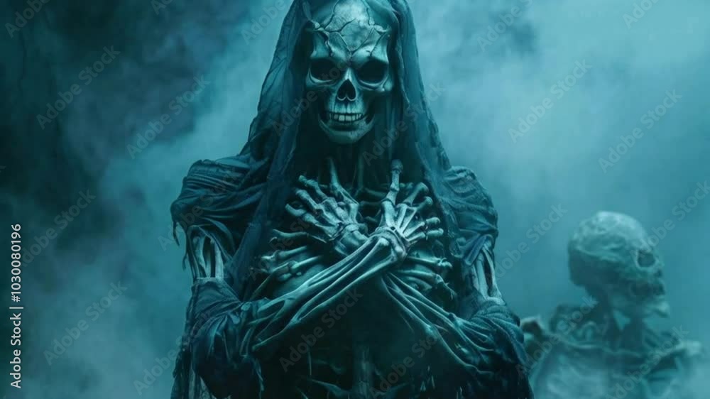 A Dark fantasy colored art cover closeup portrait of a terrifying ...