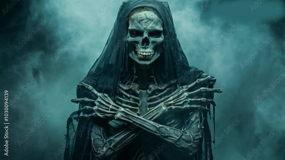 A Dark fantasy colored art cover closeup portrait of a terrifying ...