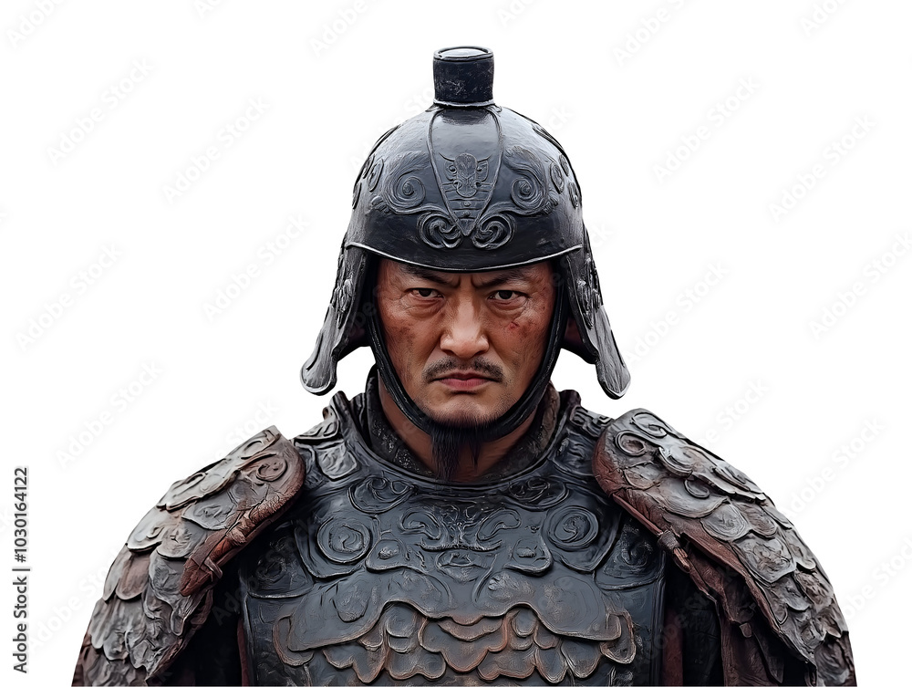 Foto de front view of an ancient chinese warrior from the han dynasty ...