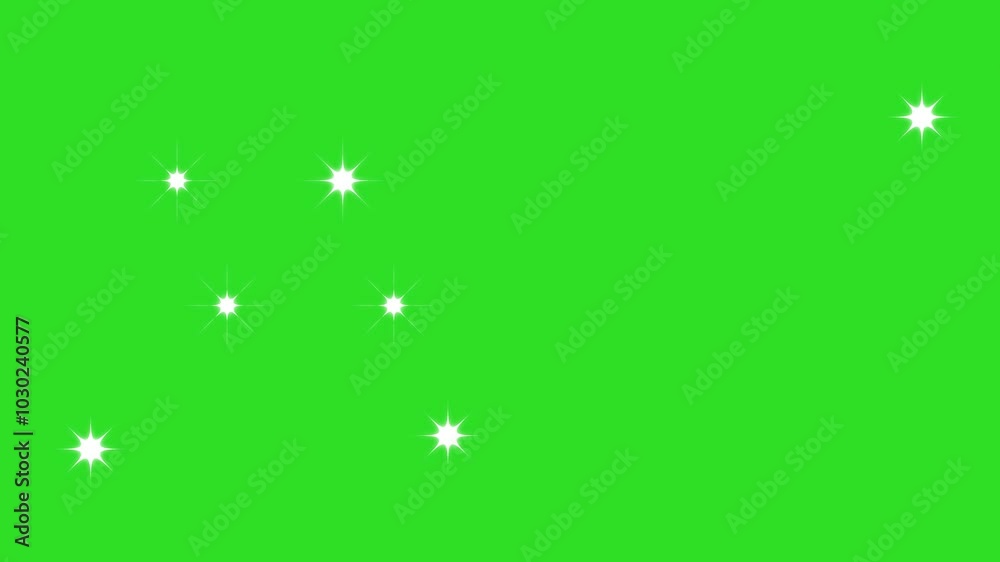 Twinkling stars animation, white cartoon, flat, vector, doodles style stars busrt blinking ...