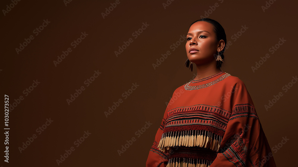 National Indigenous Peoples Day. Portrait of an Indigenous person ...