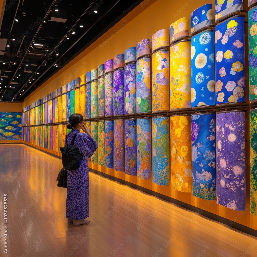 Kimono-Clad Woman Captures Forest Beauty at Hankyu Arashiyama Station ...