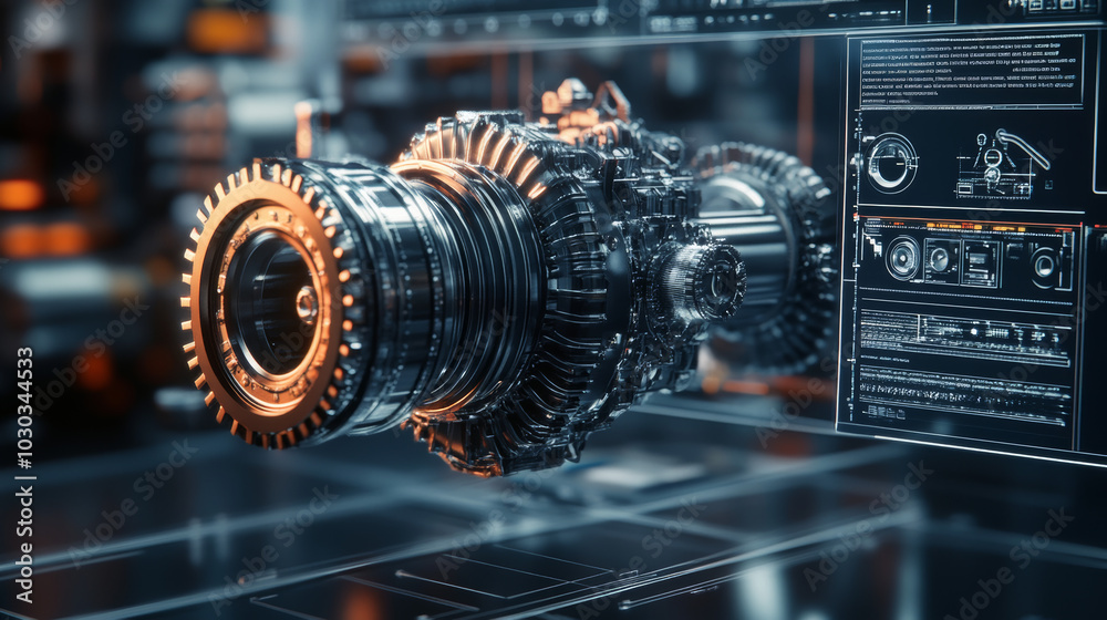 An engineering designer utilizes 3D CAD software to create a digital ...