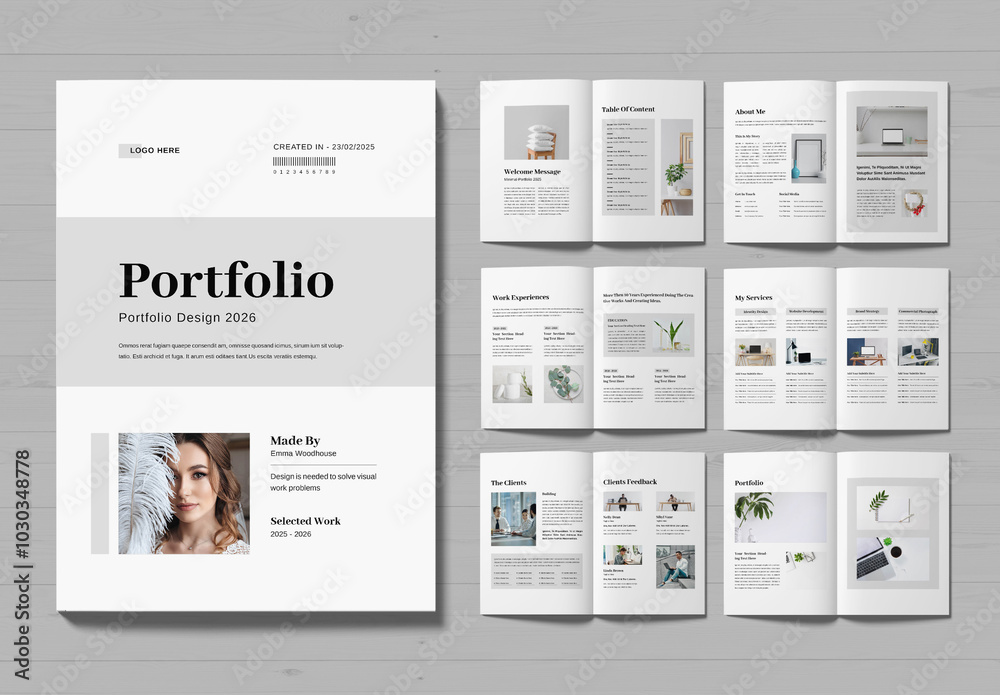 Portfolio Template Layout Stock Template | Adobe Stock