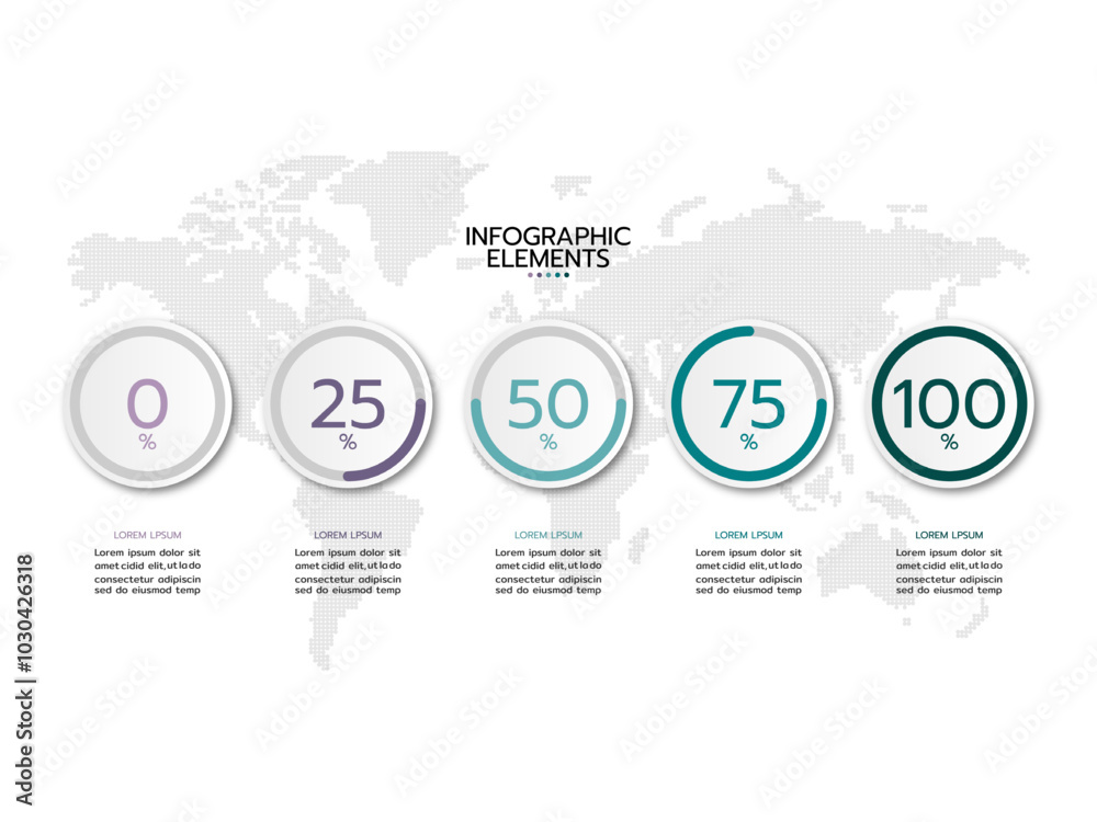 Circle percentage infographic diagrams set. Percentage pie chart for ...