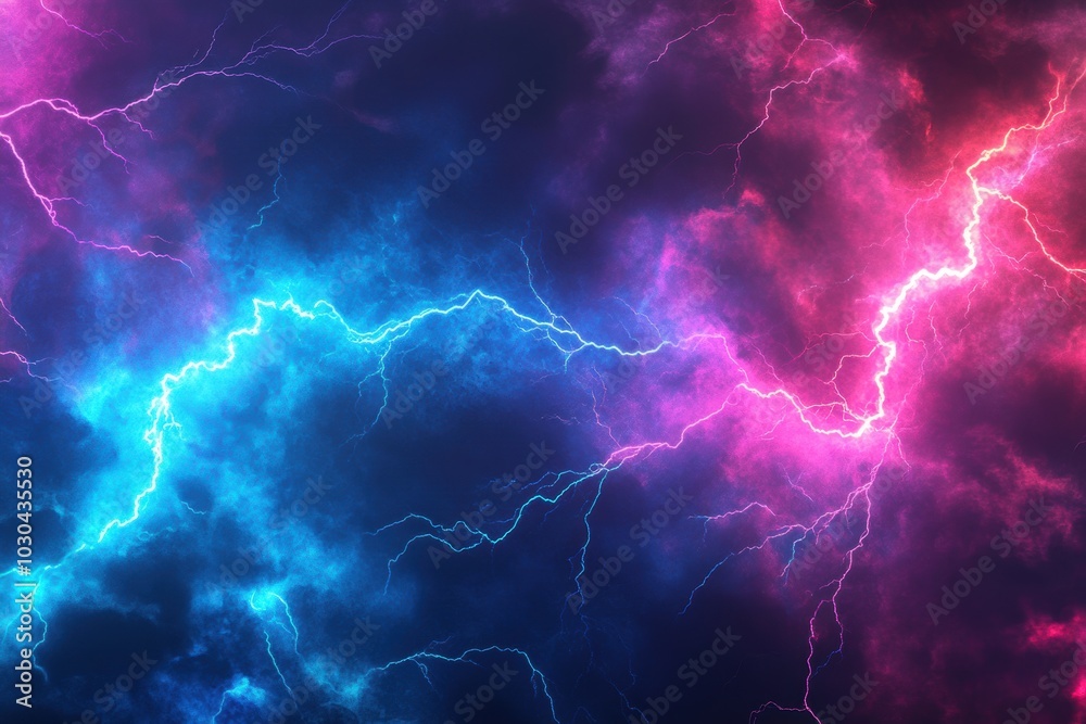 High-resolution abstract background with multiple lightning bolts in ...