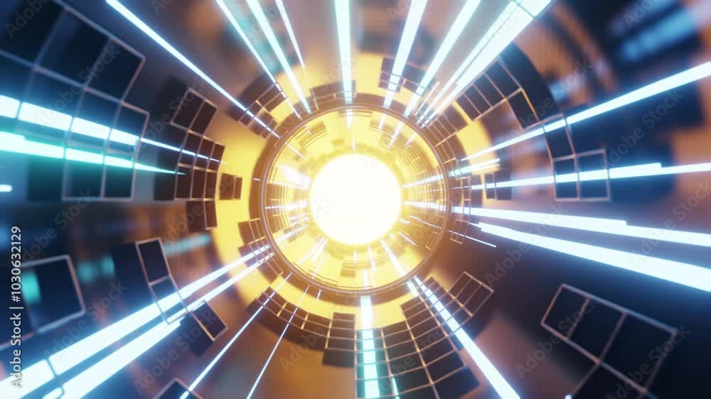 Modern futuristic effect footage abstract technology background with ...