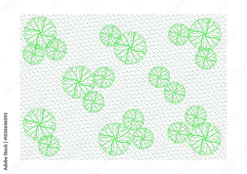 2D Trees Top View Illustration for Architecture Landscape Design ...